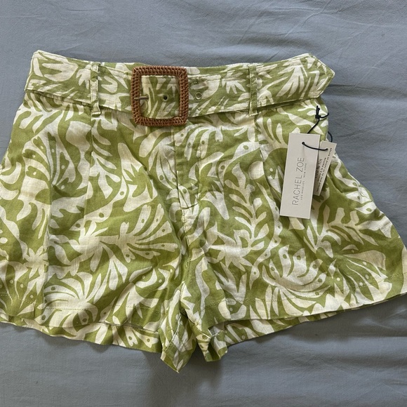 Rachel Zoe | Shorts | Nwt Rachel Zoe Green And White High Waist Shorts ...